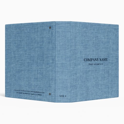 Light Blue Linen Texture 3 Ring Binder | Zazzle