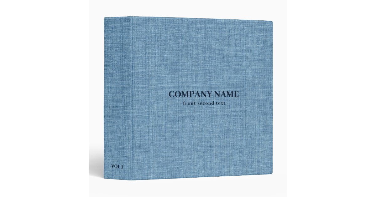 Light Blue Linen Texture 3 Ring Binder | Zazzle