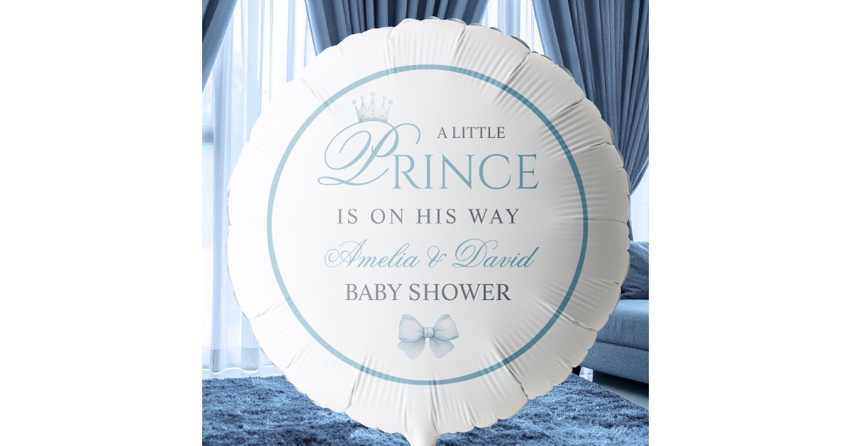 Light Blue Little Prince Baby Shower Balloon | Zazzle