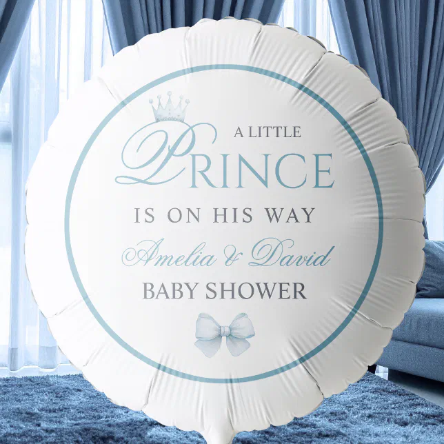 Light Blue Little Prince Baby Shower Balloon | Zazzle