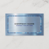 Light Blue Metallic Texture Stainless Steel Look Business Card | Zazzle