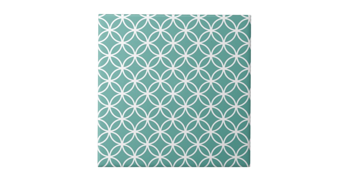 Light Blue Modern Circular Pattern Ceramic Tile | Zazzle
