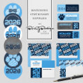Light Blue & Navy Modern Graduation Photo Invitation | Zazzle