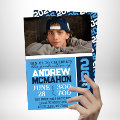 Light Blue & Navy Modern Graduation Photo Invitation | Zazzle