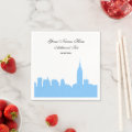 Light Blue NYC Skyline Silhouette, ESB Paper Napkins | Zazzle