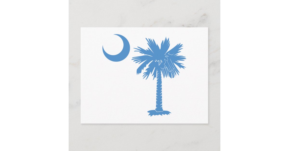 Light Blue Palmetto Postcard | Zazzle