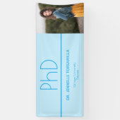 Light Blue Photo PhD Graduation Banner | Zazzle