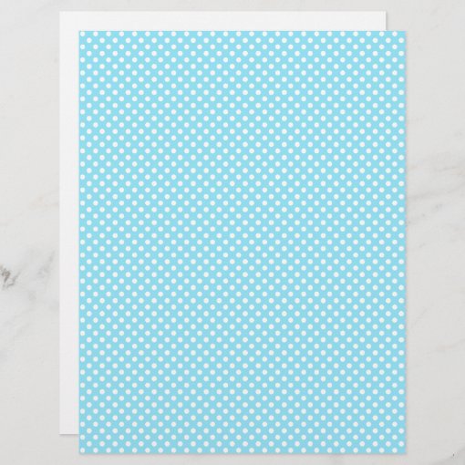 Light Blue Polka Dot Scrapbook Paper | Zazzle