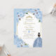 Light Blue Quinceanera Floral Rose Elegant Quince Invitation | Zazzle