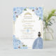 Light Blue Quinceanera Floral Rose Elegant Quince Invitation | Zazzle