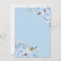 Light Blue Quinceanera Floral Rose Elegant Quince Invitation | Zazzle