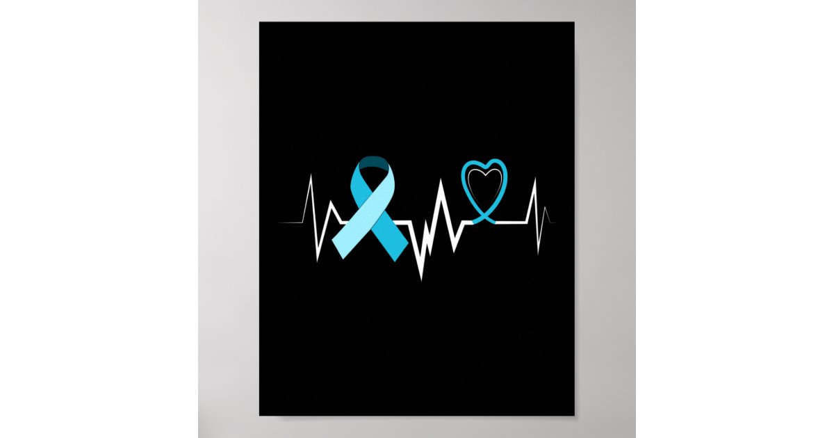 Light Blue Ribbon Hydrocephalus Awareness Poster | Zazzle