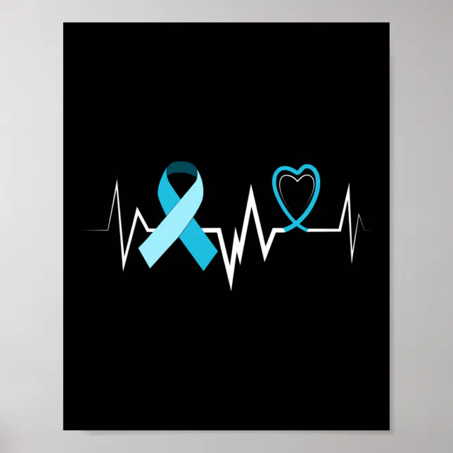 Light Blue Ribbon Hydrocephalus Awareness Poster | Zazzle