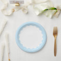 Light Blue Scallop - Customizable Paper Plates | Zazzle