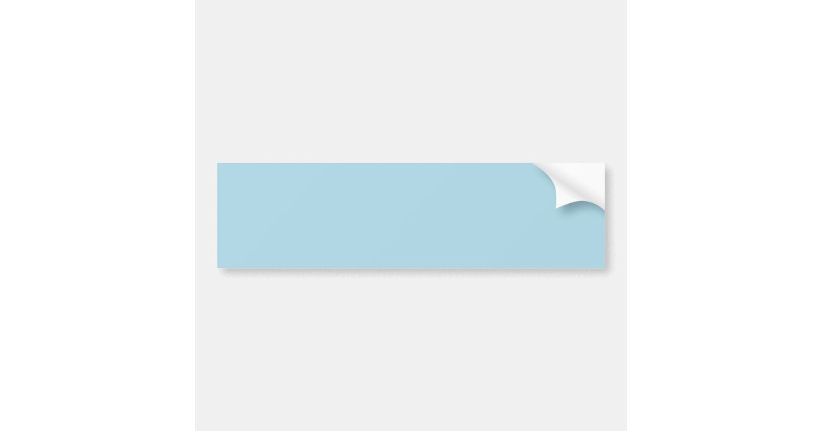 Light Blue Solid Color Bumper Sticker | Zazzle