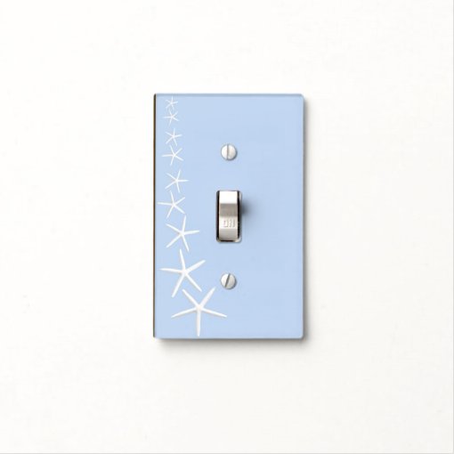 Light Blue Starfish Decorative Light Switch Plate | Zazzle