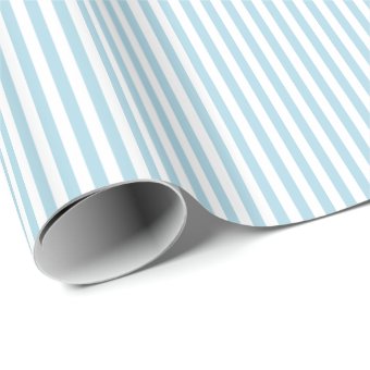 Light Blue Stripes Wrapping Paper | Zazzle