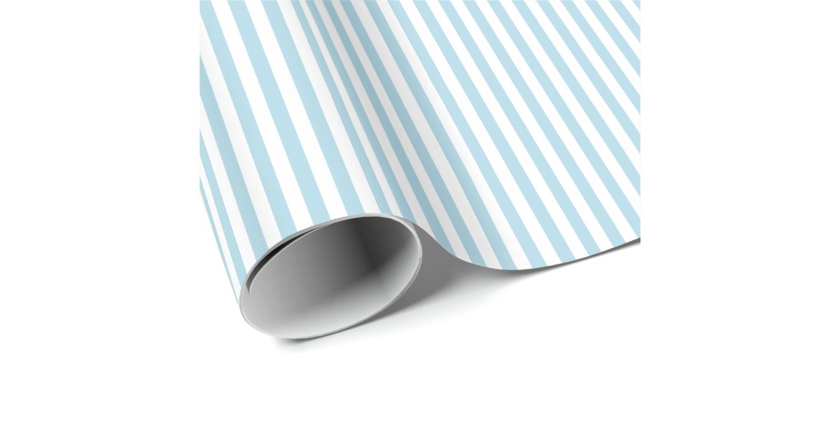Light Blue Stripes Wrapping Paper | Zazzle