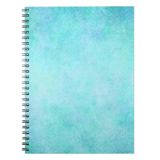 Light Blue Teal Aqua Watercolor Paper Colorful Notebook | Zazzle.com