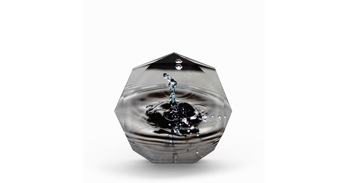 Light blue water drop acrylic award | Zazzle