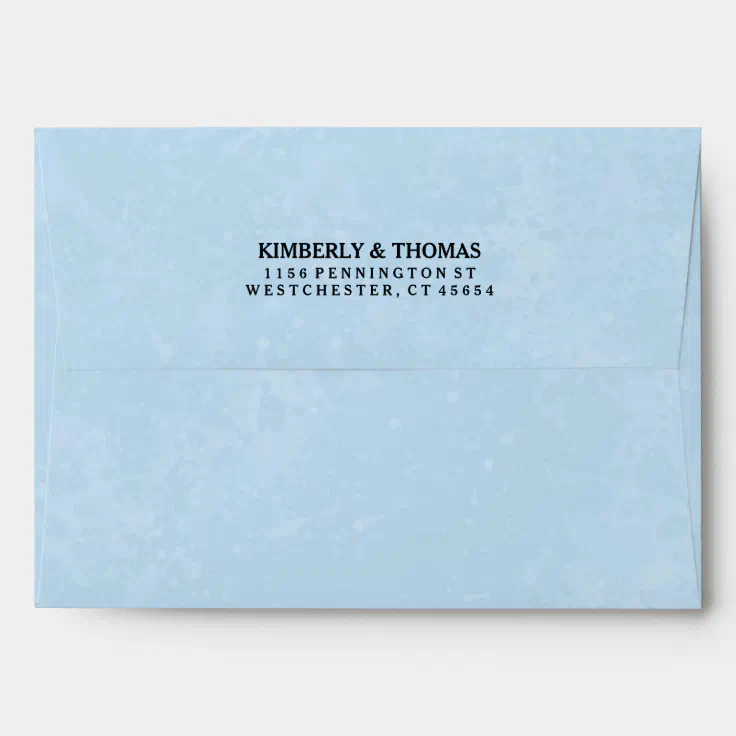 Light Blue & White Custom Invitation Envelope | Zazzle