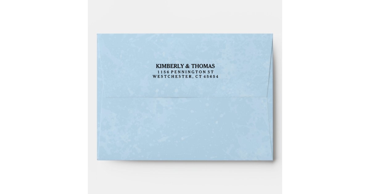 Light Blue & White Custom Invitation Envelope | Zazzle.com