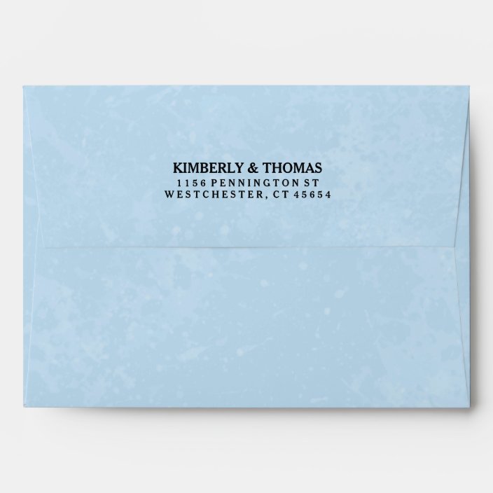 Light Blue & White Custom Invitation Envelope | Zazzle.com