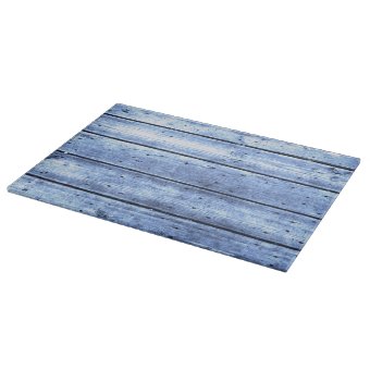 Light Blue Wood Planks Large Cutting Board | Zazzle