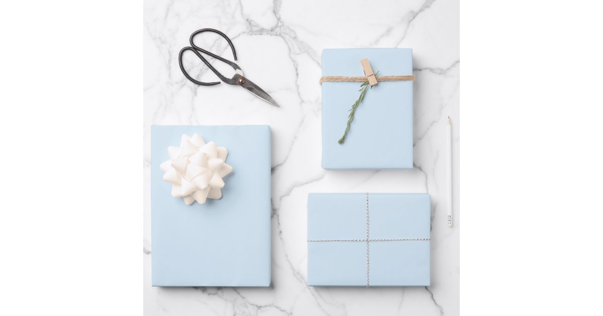 Light Blue Wrapping Paper Sheets | Zazzle