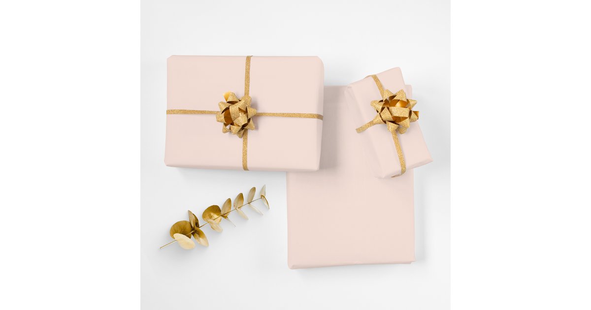 Light Blush Pink Solid Color F8E3DA Wrapping Paper Sheets | Zazzle