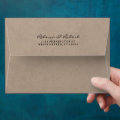 Light Brown & Black Custom Invitation Envelope | Zazzle