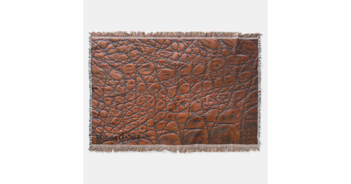 Light Brown Leather Throw Blanket | Zazzle