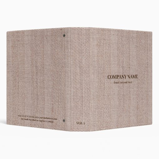 Light Brown Linen Texture 3 Ring Binder | Zazzle