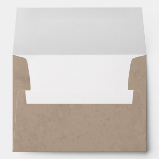 Light Brown & White Custom Invitation Envelope | Zazzle