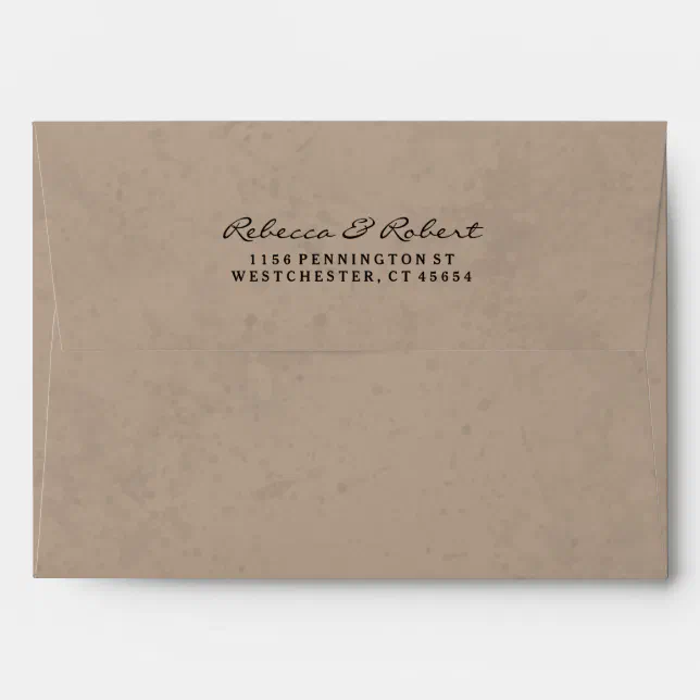 Light Brown & White Custom Invitation Envelope | Zazzle