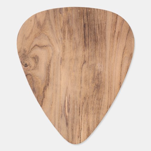 Light Brown Wood Grain Personalized Name Guitar Pick | Zazzle
