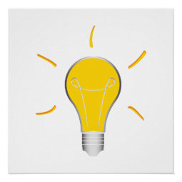 Light Bulb creative idea Poster | Zazzle