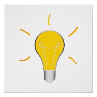 Light Bulb creative idea Poster | Zazzle
