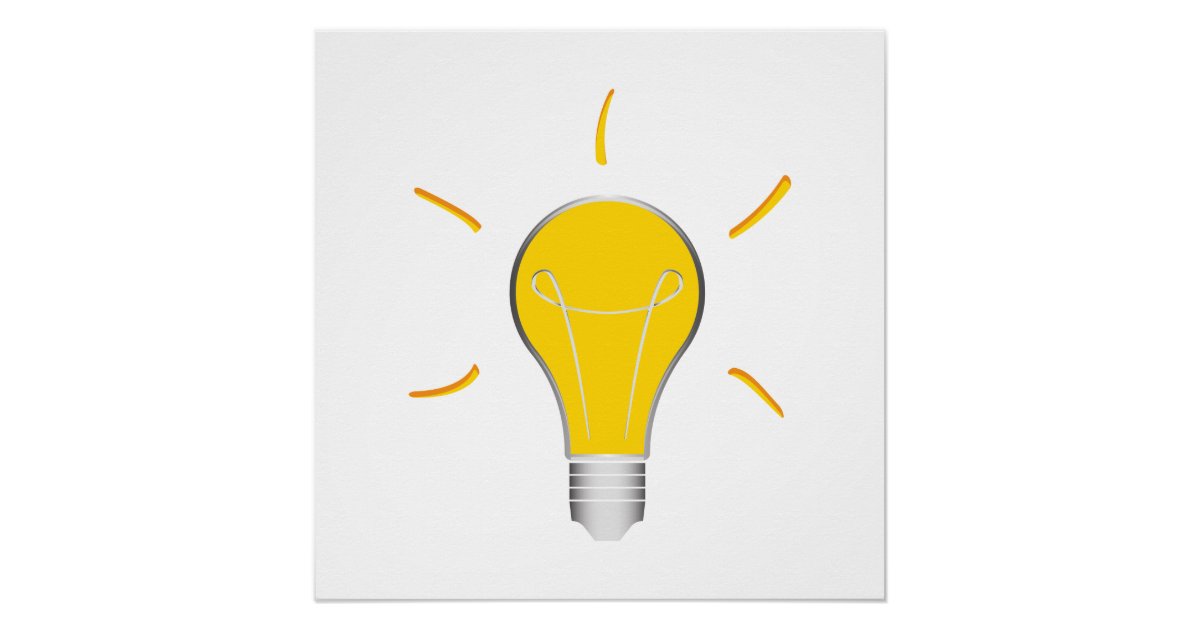 Light Bulb creative idea Poster | Zazzle