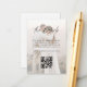 Light Faded Photo QR Code Simple Wedding Details Enclosure Card | Zazzle