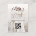 Light Faded Photo QR Code Simple Wedding Details Enclosure Card | Zazzle