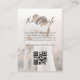 Light Faded Photo QR Code Simple Wedding Details Enclosure Card | Zazzle