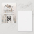 Light Faded Photo QR Code Simple Wedding Details Enclosure Card | Zazzle
