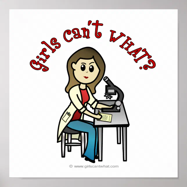 Light Female Scientist Poster | Zazzle