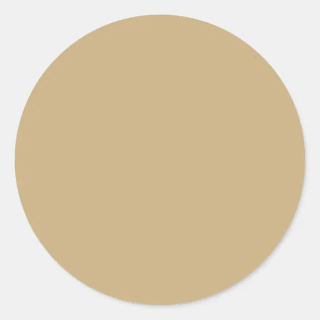 Light French Beige Solid Color Classic Round Sticker | Zazzle
