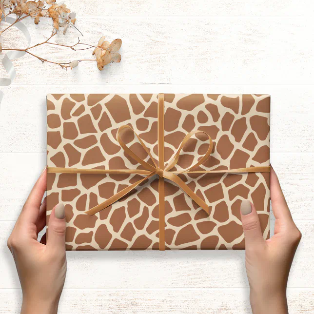 Light Giraffe Animal Print Safari Theme Wrapping Paper | Zazzle