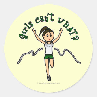 Runner Girl Stickers | Zazzle