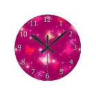 Pink Girly Butterfly Clocks | Zazzle.com