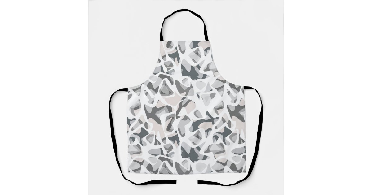 Light Gray Spots Abstract spotted pattern Apron | Zazzle