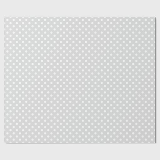 Light Gray White Large Polka Dot Pattern Wrapping Paper | Zazzle